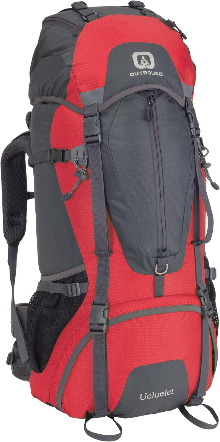 Outbound Ucluelet 65 Liter Multi-Day Backpack (Red, Large) : Amazon.ca ...