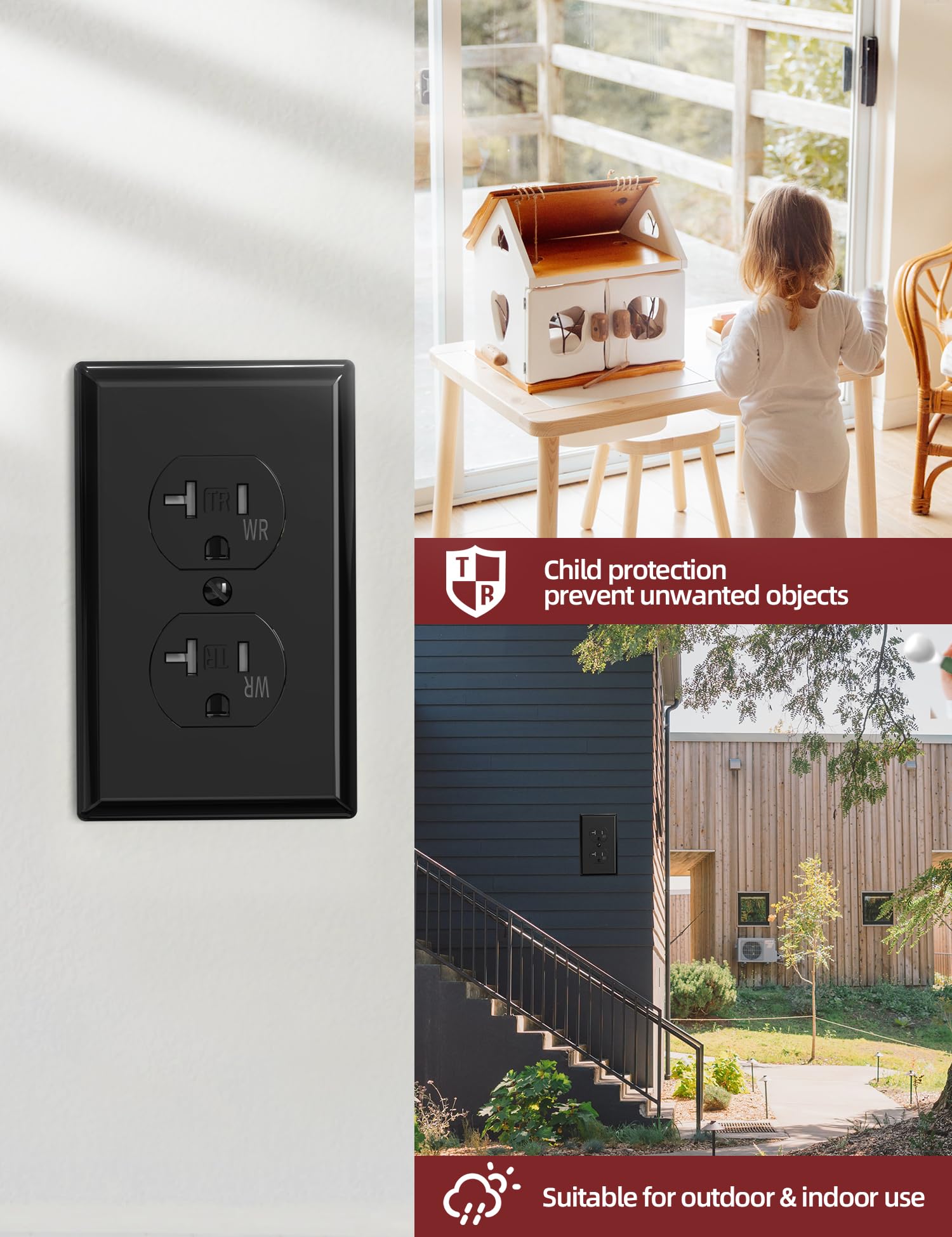 Snapklik.com : 20 Amps Outlets Duplex Electrical Receptacle Outlets,WR ...