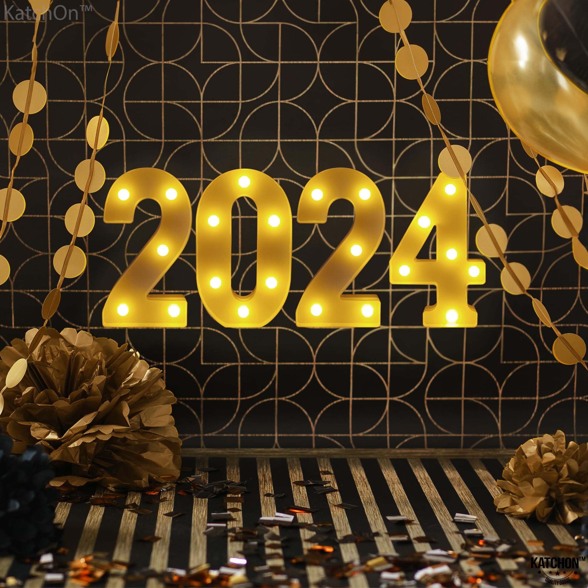 KatchOn, LED Light Up Numbers 2024-8.2 Inch, Light Up 2024 Sign | 2024 ...