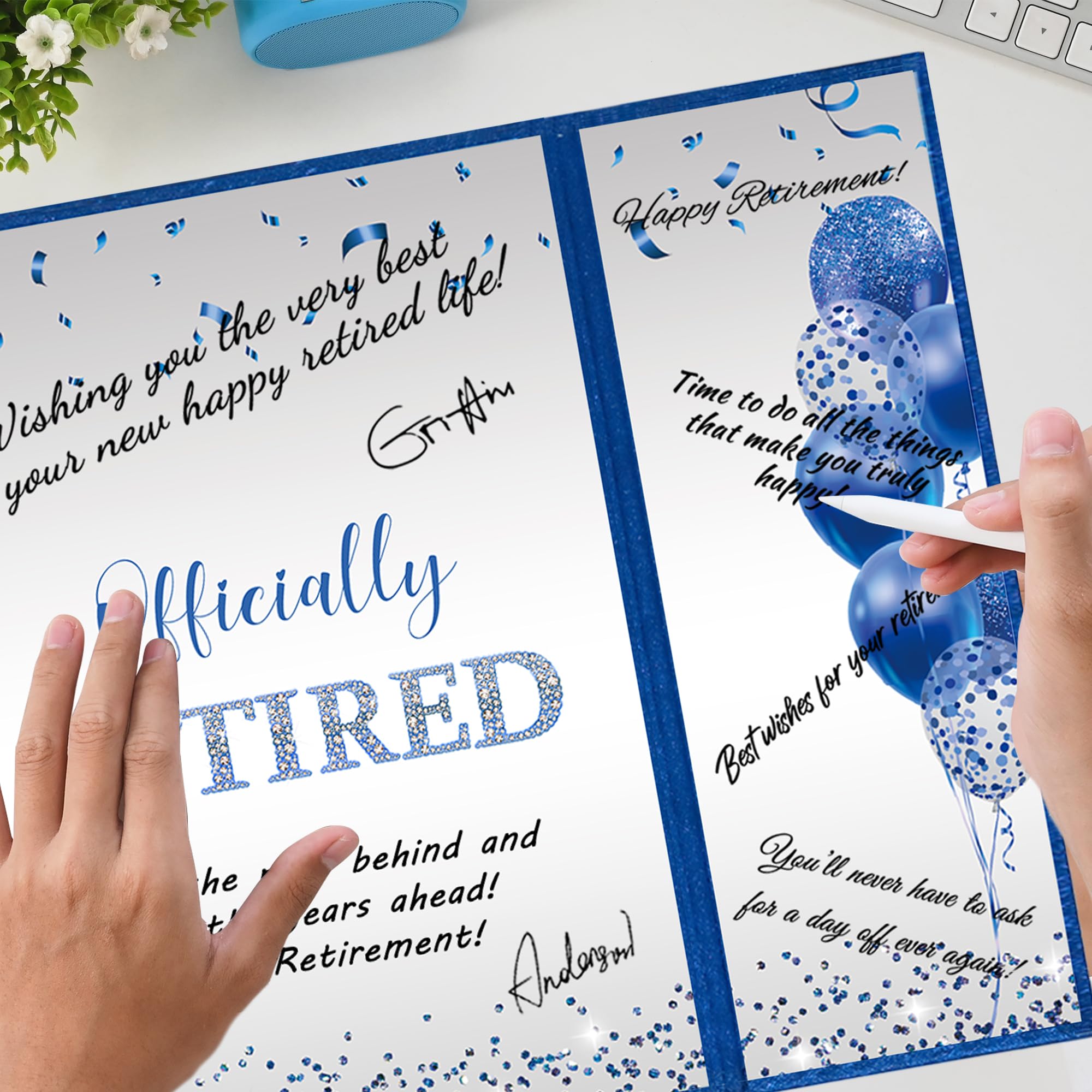 Snapklik.com : Blue Silver Retirement Party Decorations, Officially ...