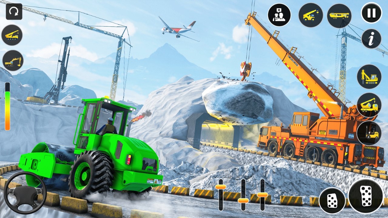 Snow Road Crane Excavator Simulator : Snow Offroad Construction Game ...