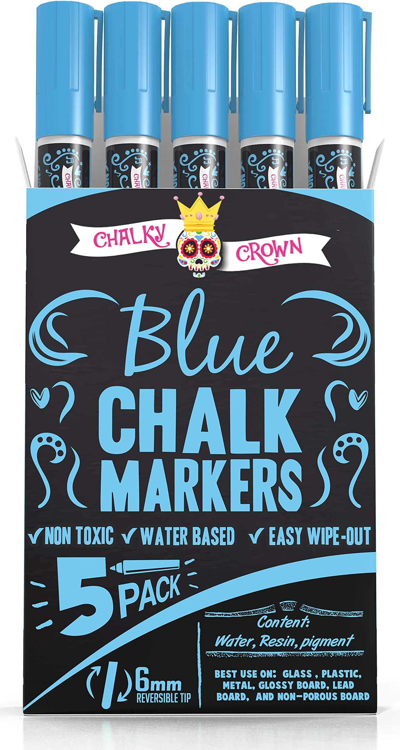 Amazon.com : CHALKY CROWN Liquid Chalk Marker Pen - Dry Erase Marker ...
