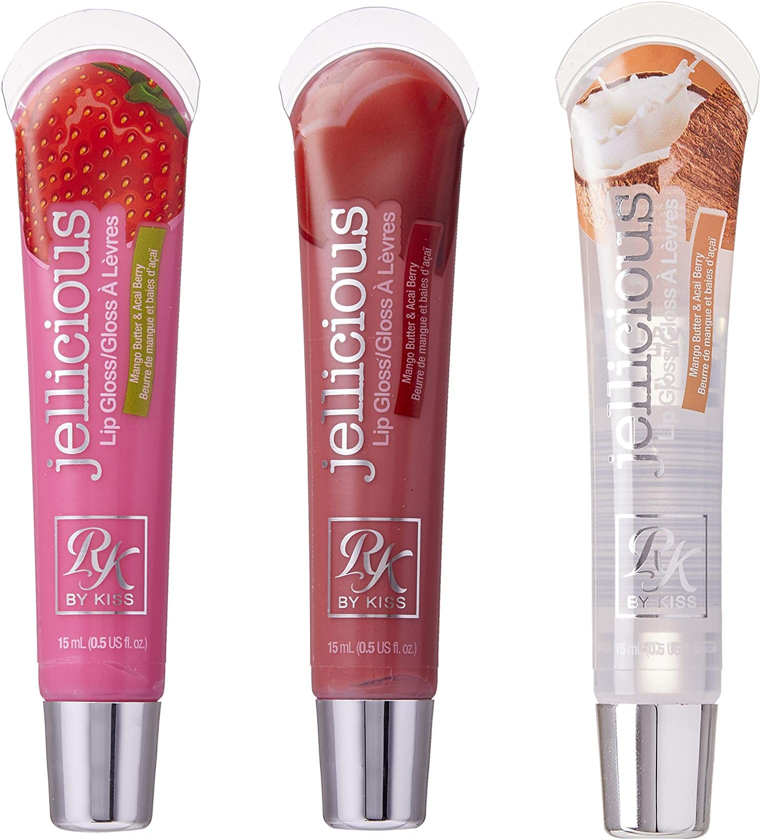 Amazon.com : KISS Ruby Kisses Jelly Lippies Lip Gloss (3 PACK) (Clear ...