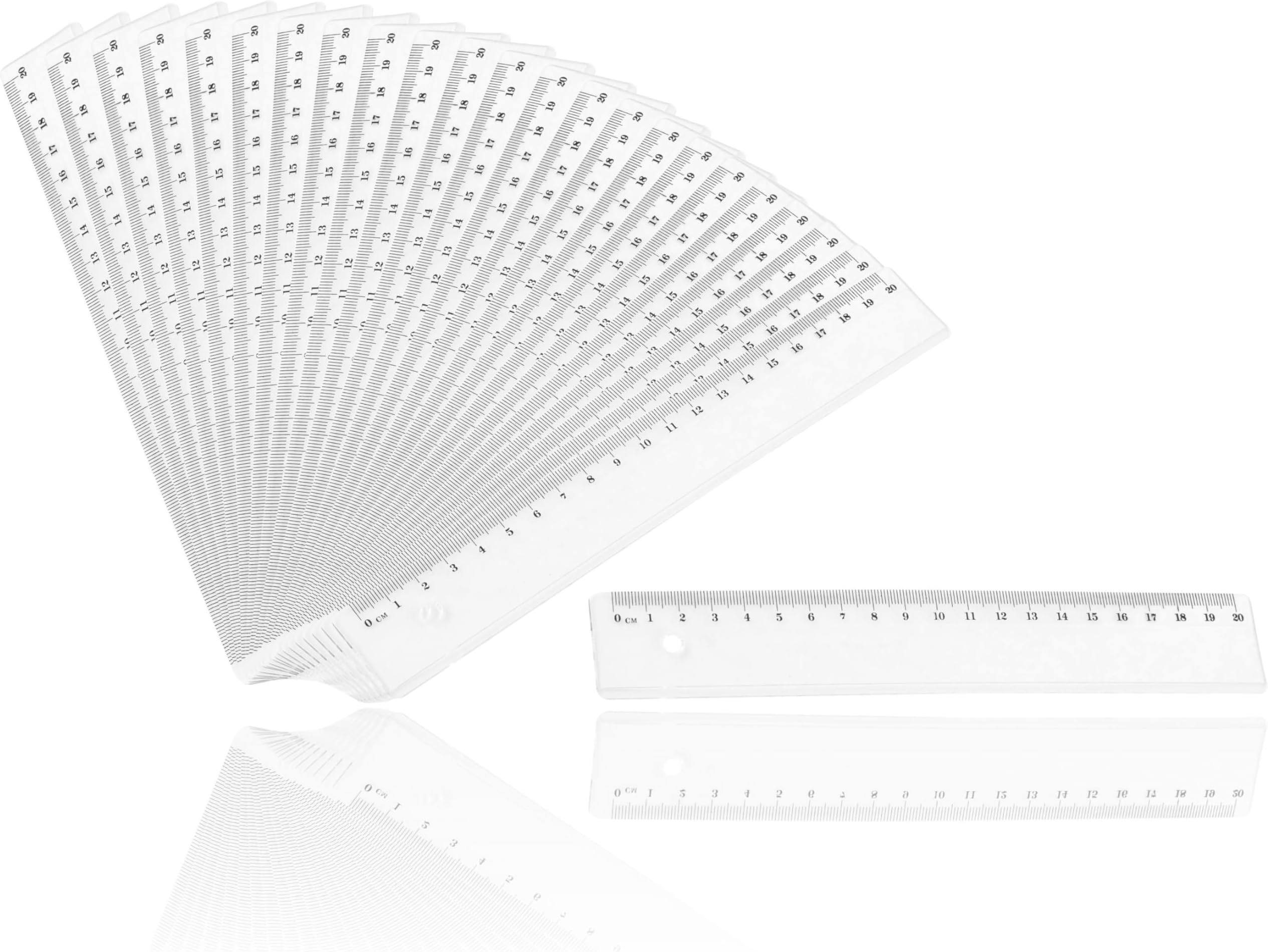 D.RECT Set di 24 Righelli | Lunghezza Righello 20 cm | Plastica | Vetro ...