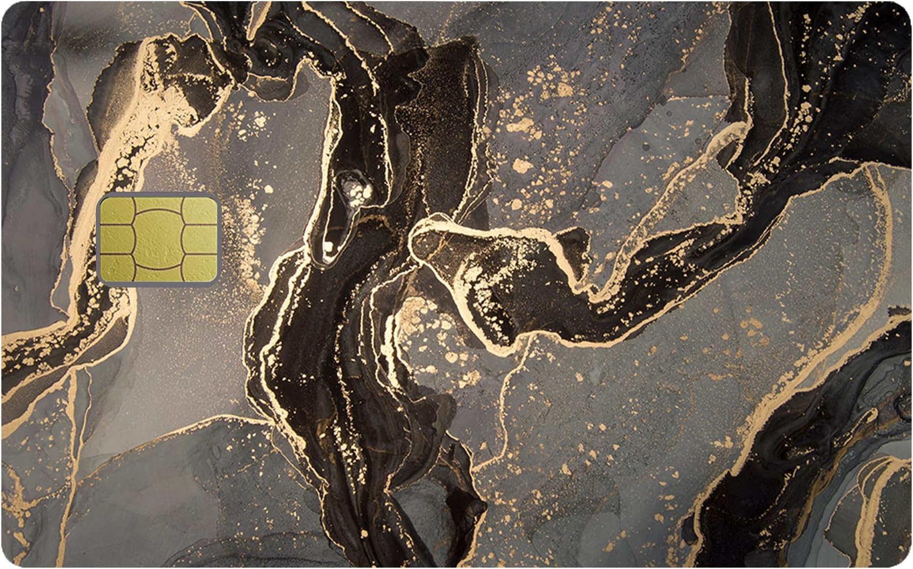 Amazon.com: Black Marble Credit Card Stickers Skin No Bubble Slim ...