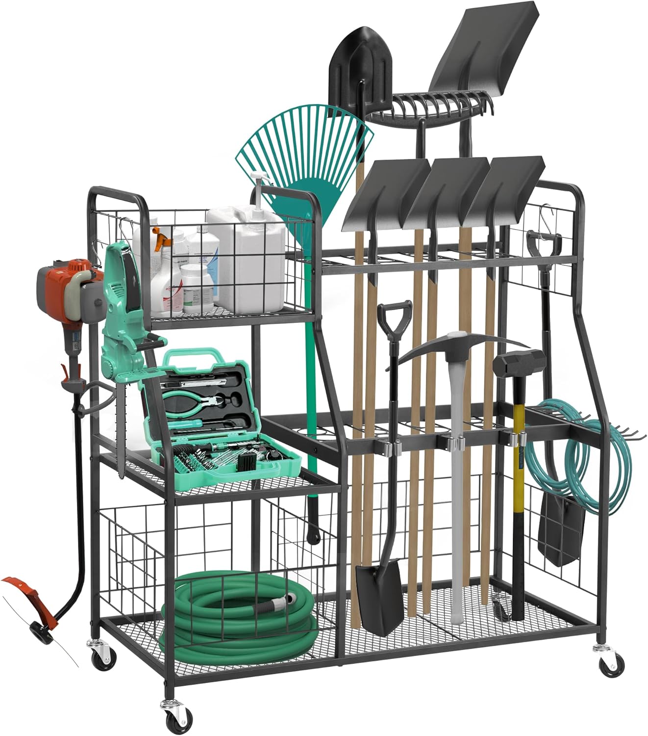 Amazon.com: Rengue Garden Tool Organizer, 3 Tier Utility Yard Tool ...