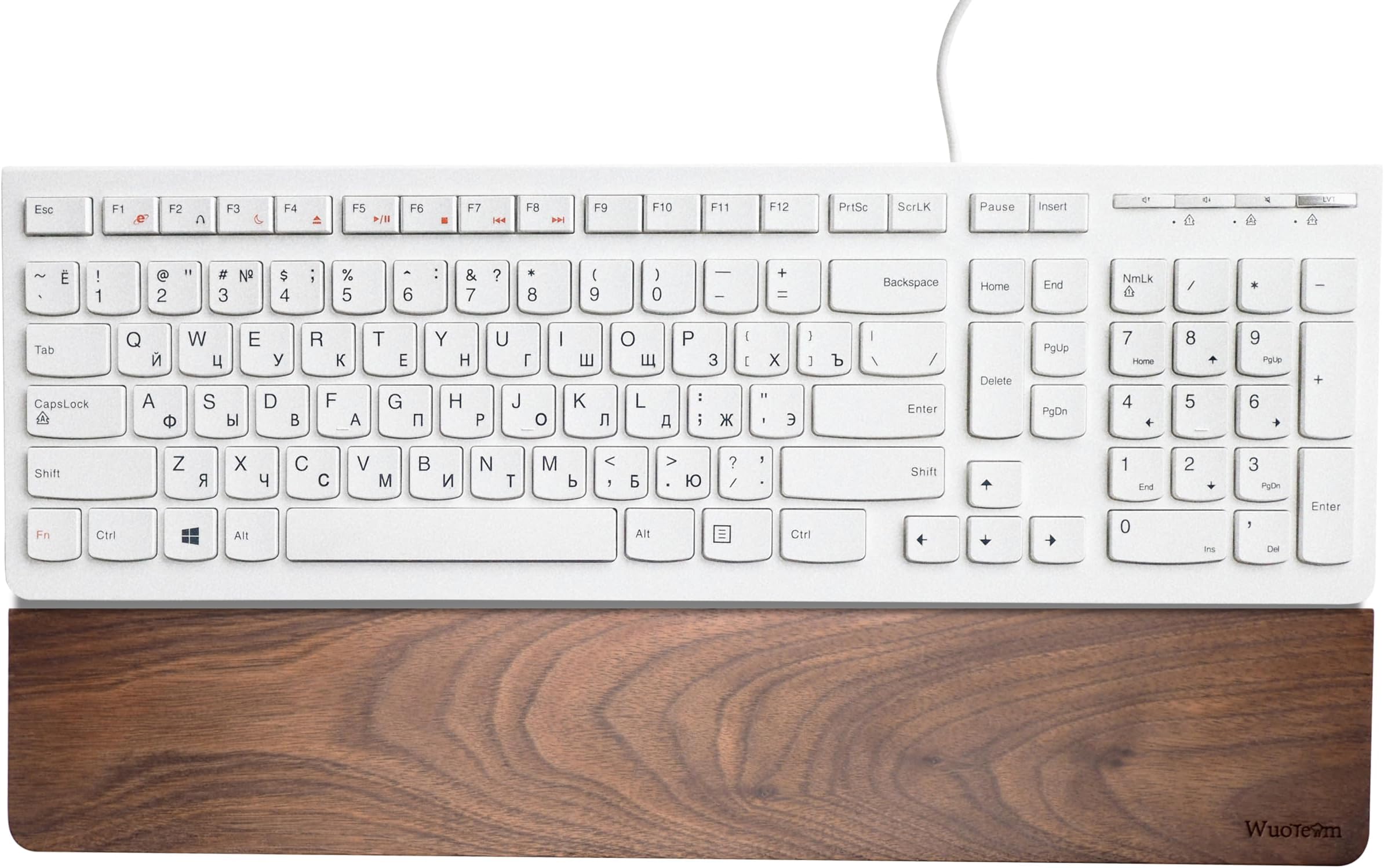 Wuorenm Walnut Wood Keyboard Wrist Rest Hand Polished Wooden Computer ...
