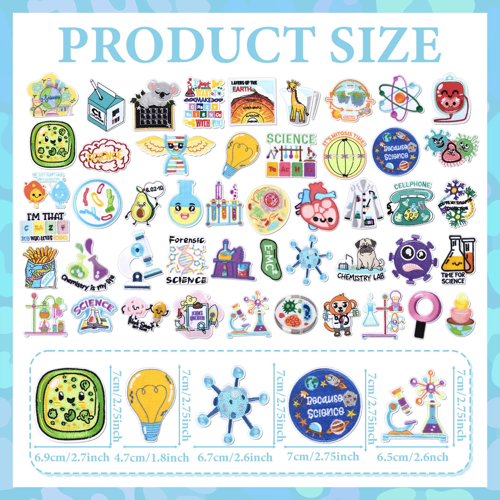 Snapklik.com : 48 Pcs Science Iron On Patches Lab Week Gifts Laboratory ...