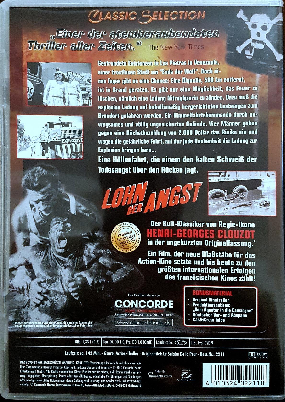 Lohn der Angst (Filmjuwelen) [Blu-ray]: Amazon.de: Montand, Yves, Vanel ...