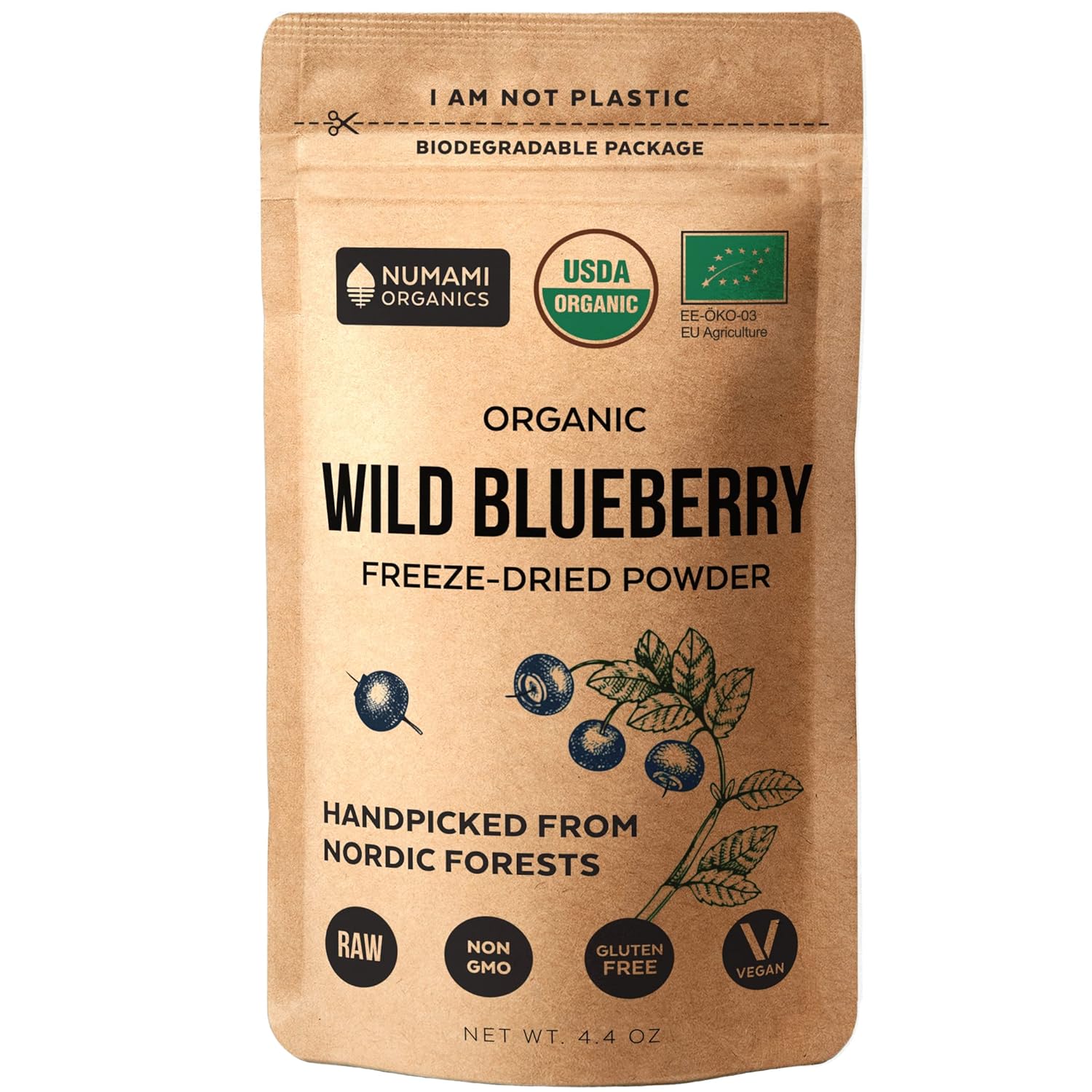 Amazon.com: Numami Wild Blueberry Powder Organic, for Smoothies, Baking ...