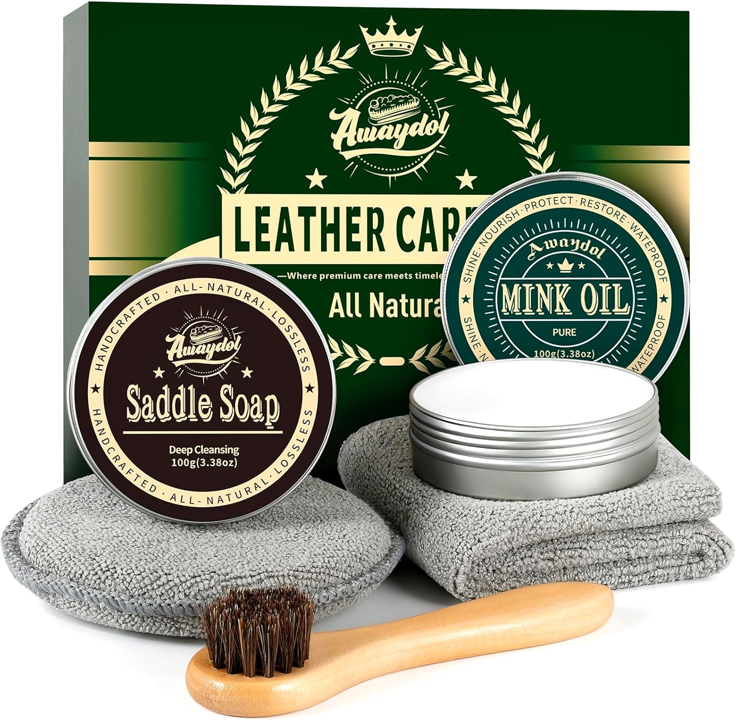 Amazon.com: Awaydol Leather Boot Care Kit - Mink Oil,Saddle Soap ...