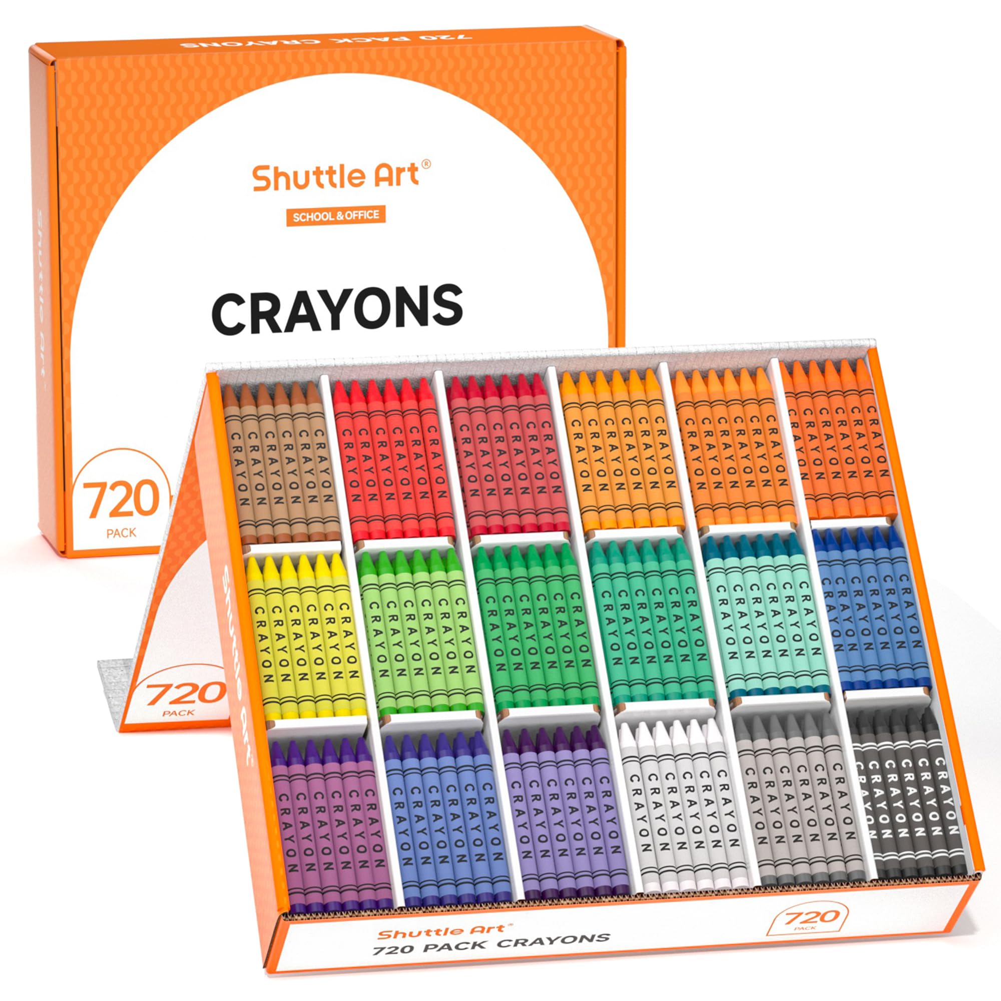 Shuttle Art 720 Count Crayon Class Pack School Supplies Shuttle Art ...