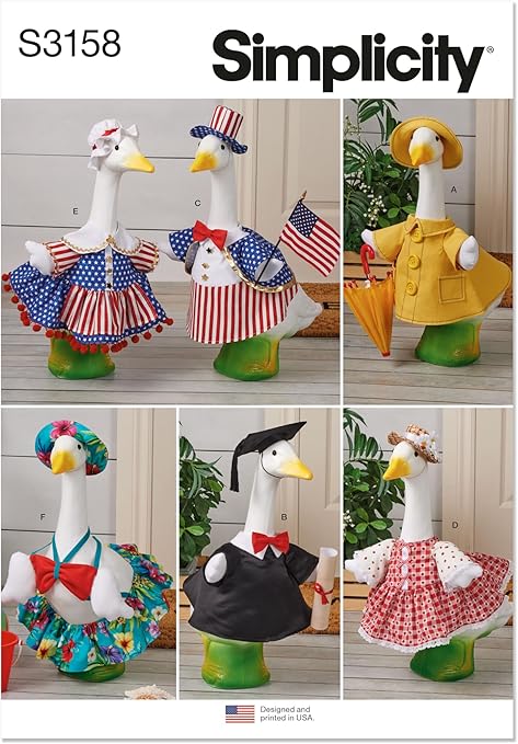 Amazon.com: Simplicity SS3158OS Summer Clothes for Porch and Lawn Geese ...