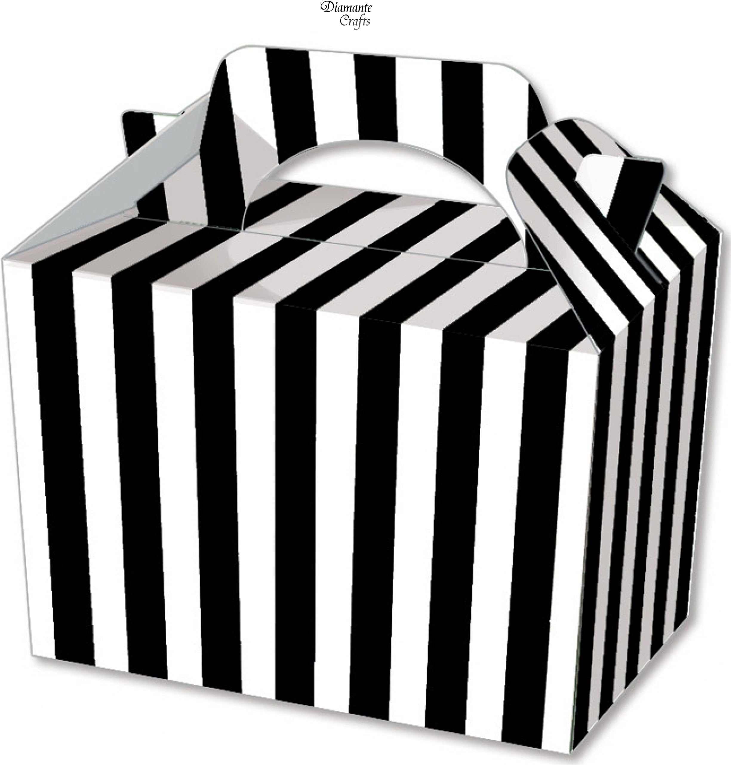 Diamante Crafts 10 Party Boxes Stripe - Cardboard Lunch Food Loot Spot ...