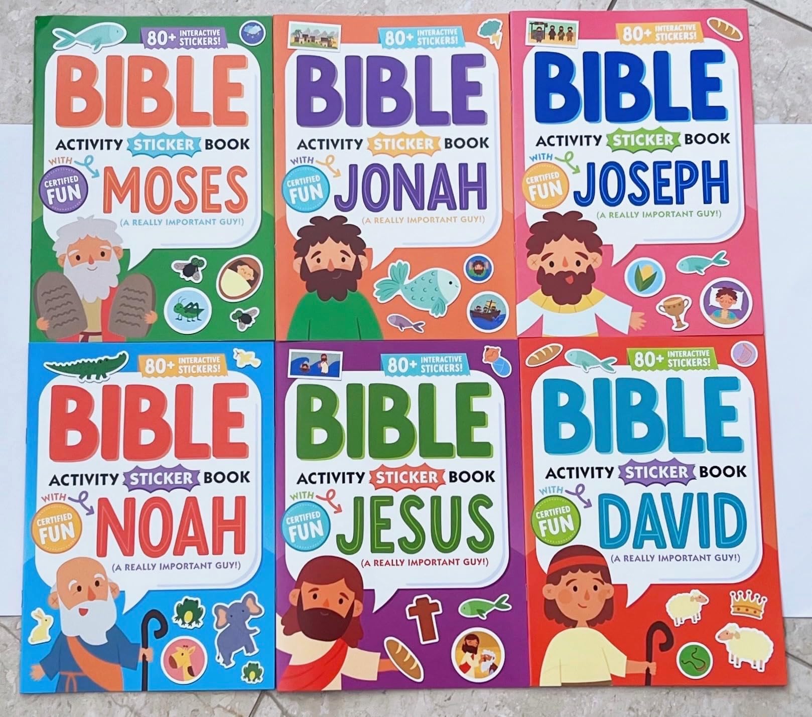 Amazon.com: Bible Activity Jonah, Noah, Moses, Joseph, Jesus, David ...