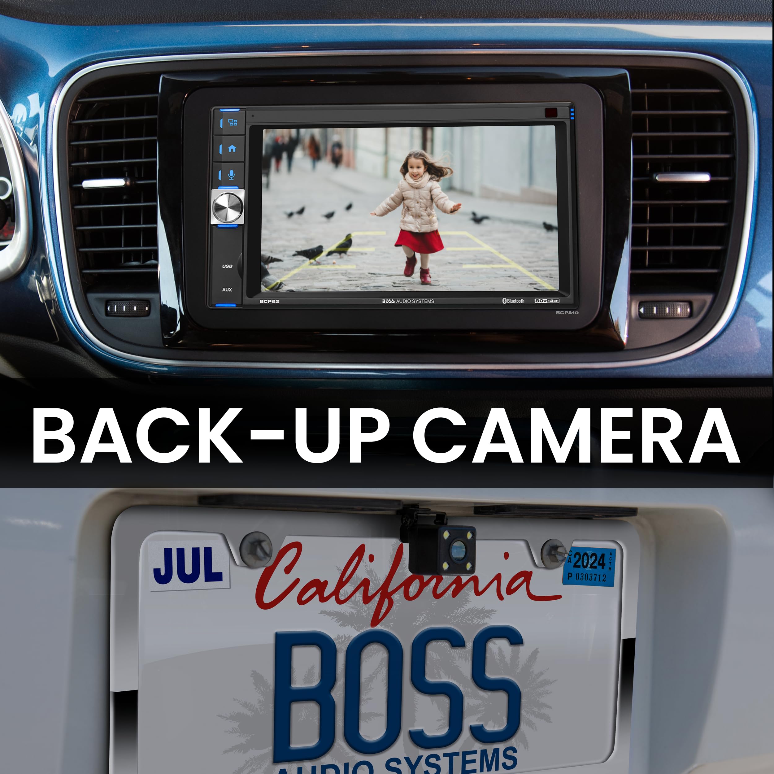 Snapklik.com : BCP62-RC Car Stereo - Apple CarPlay, Double Din, 6.2 ...