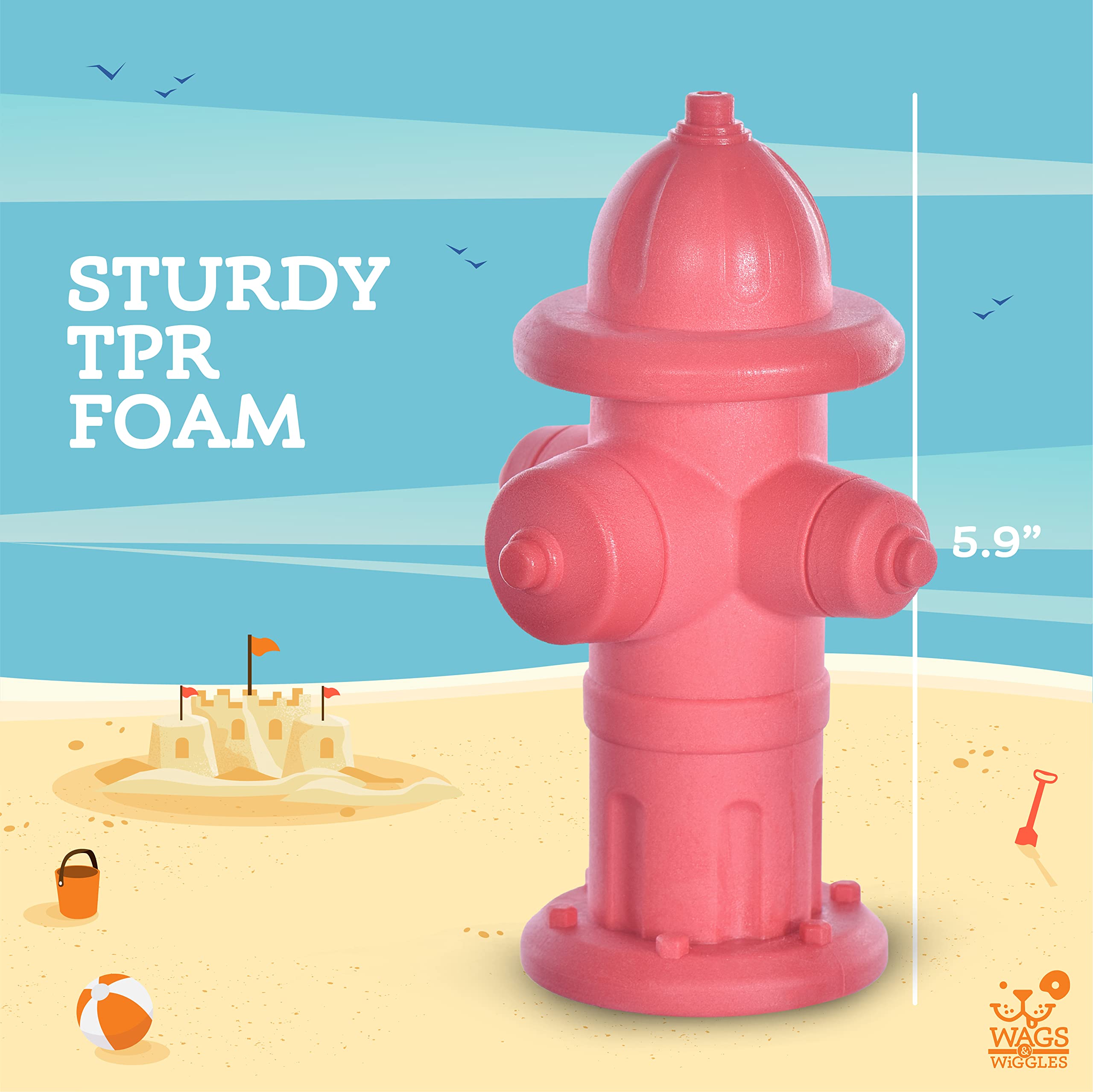 Snapklik.com : Fire Hydrant Floatable TPR Dog Toy Fun Summer Pool Toy ...