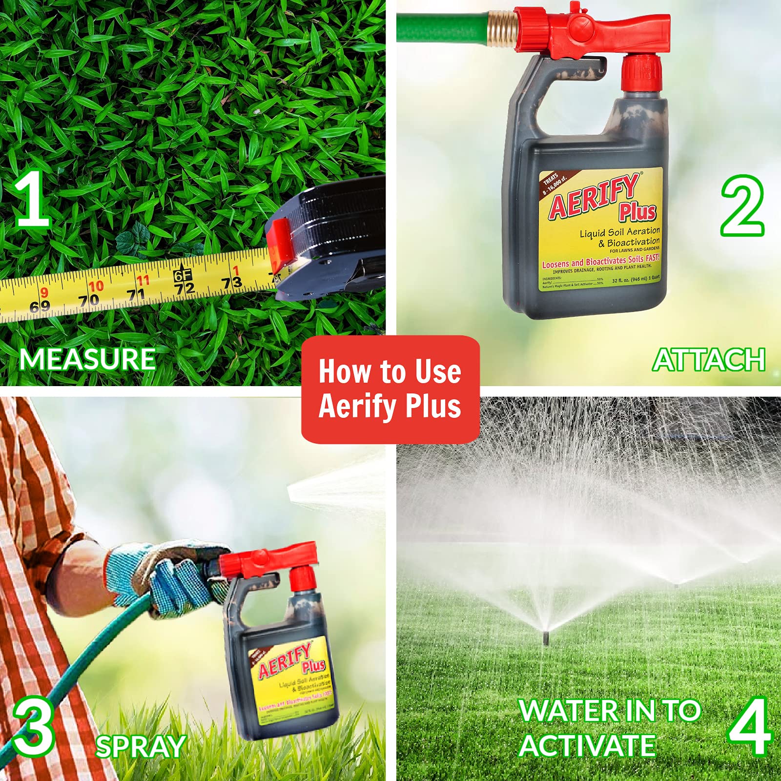 Buy Nature’s Lawn & Garden - Aerify Plus - Liquid Lawn Aerator, Soil ...