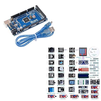 Amazon.com: ELEGOO MEGA R3 Board ATmega 2560 & ELEGOO Upgraded 37 in 1 ...