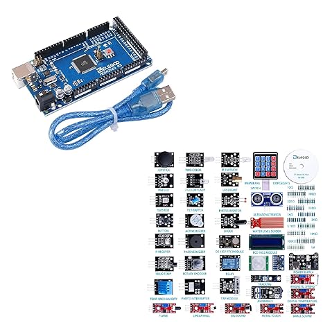 Amazon.com: ELEGOO MEGA R3 Board ATmega 2560 & ELEGOO Upgraded 37 in 1 ...