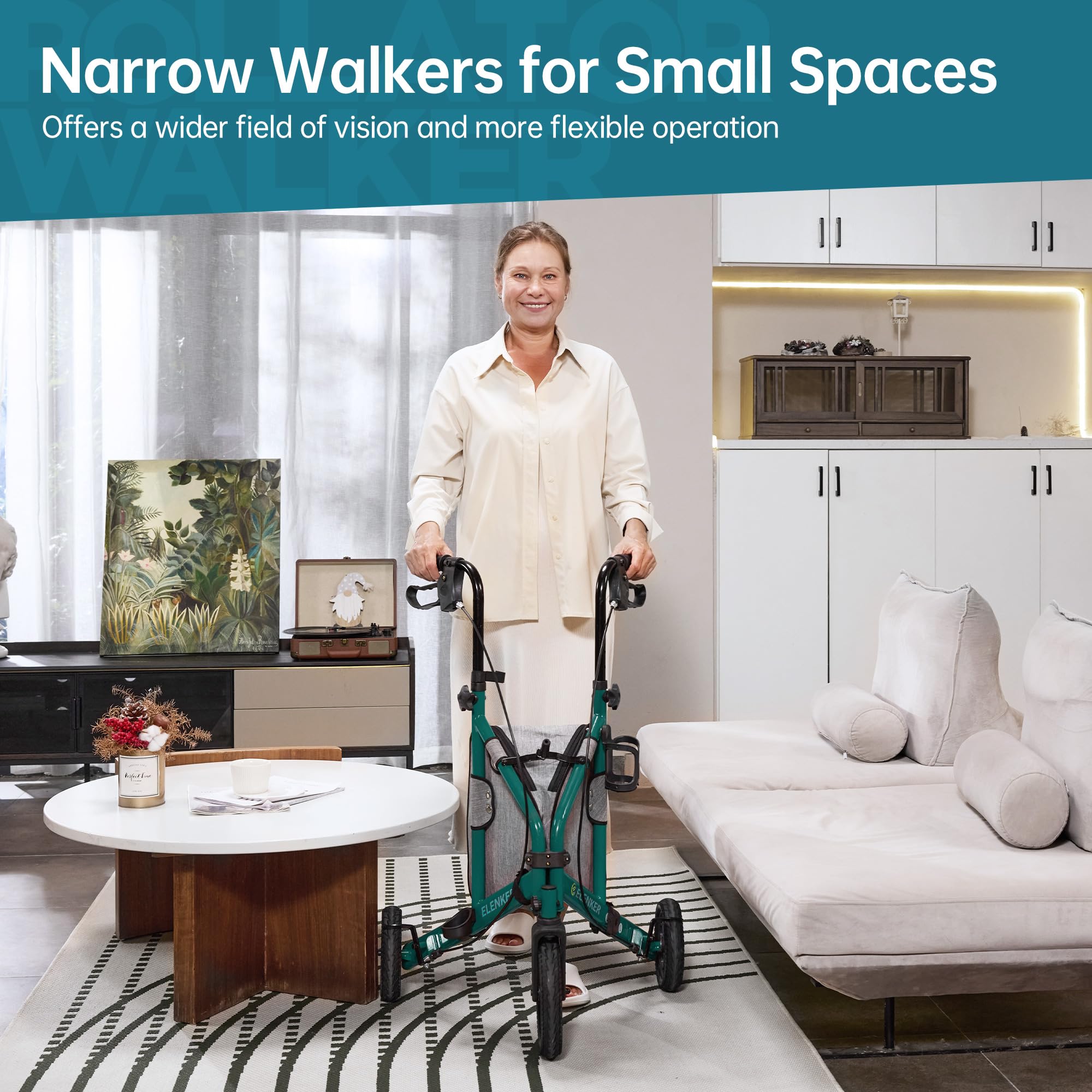 Snapklik.com : ELENKER All Terrain 3 Wheel Walkers For Seniors, 3 ...