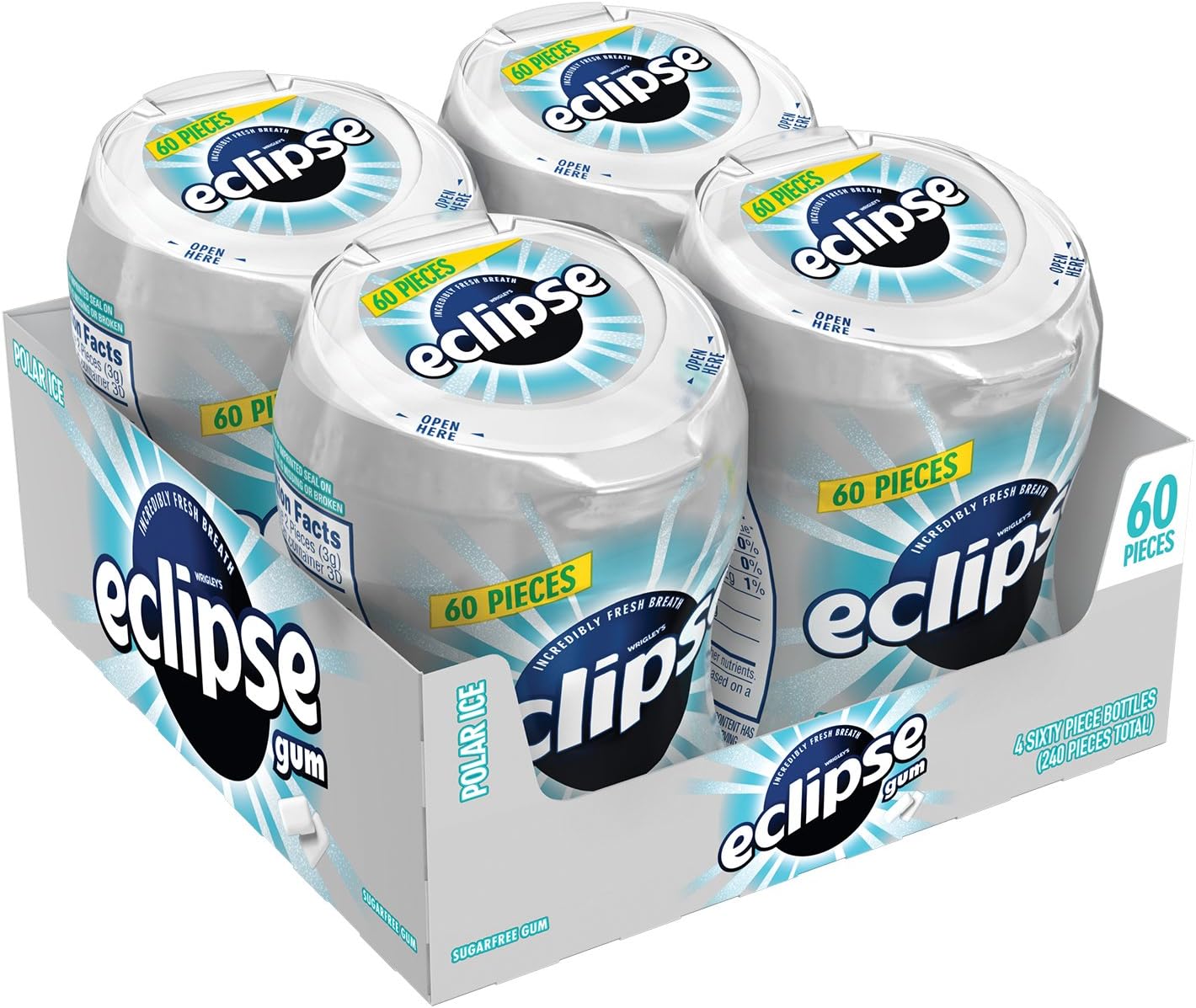 Amazon.com: ECLIPSE Polar Ice Sugarfree Gum, 2.9-Ounce 60 Piece Bottle ...