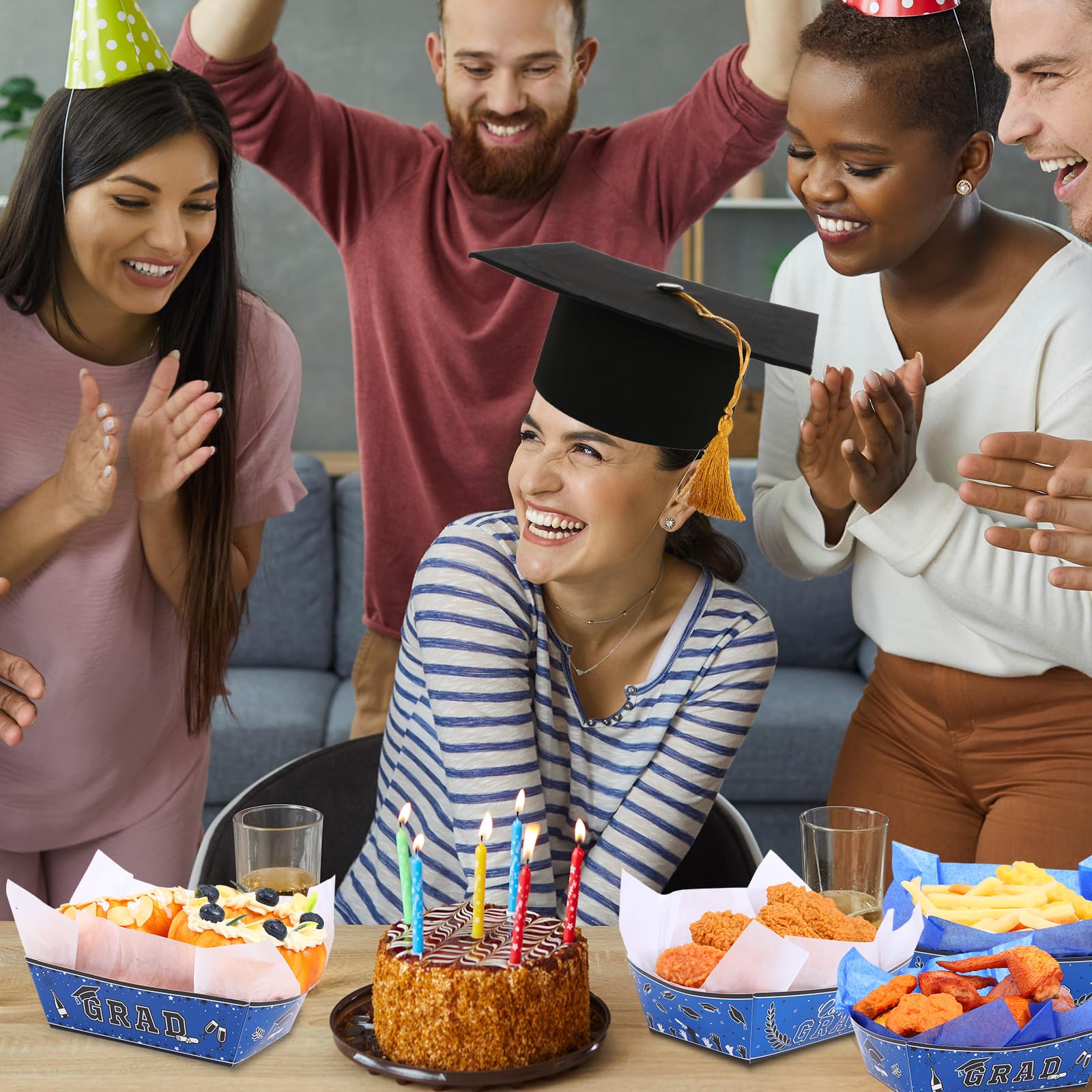 Snapklik.com : Maxdot 50 Set Graduation Food Trays