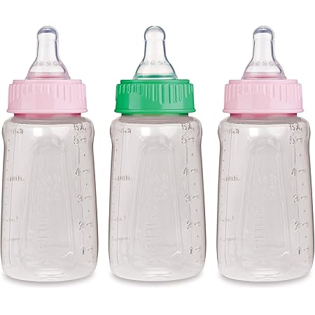Amazon.com : First Essentials by NUK Clear View Baby Bottle, 5 oz, 3 ...
