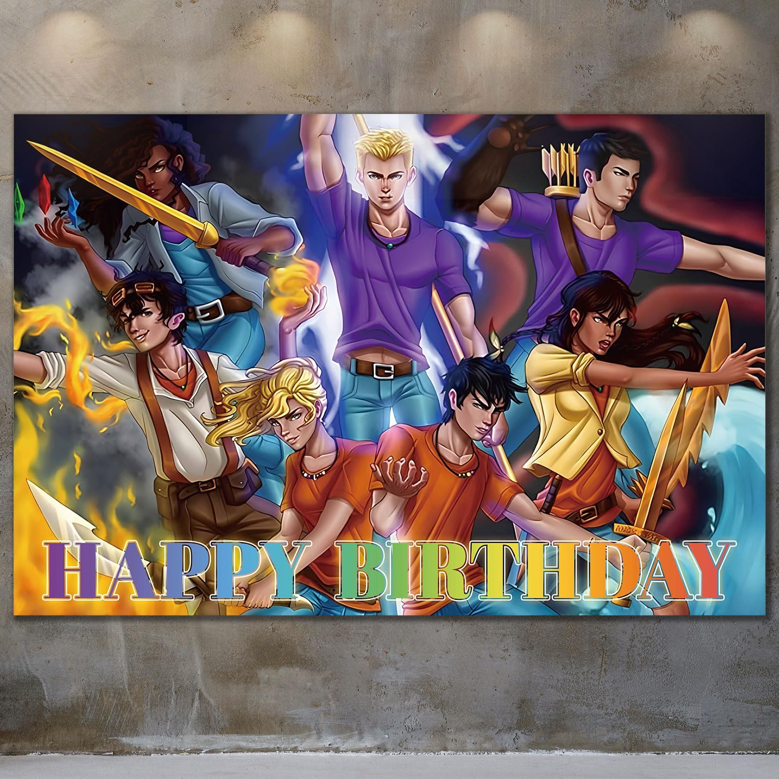 Amazon.com: VinAmy Percy Jackson Happy Birthday Backdrop, Percy Jackson ...