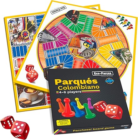 Amazon.com: PARQUES JUEGO DE MESA Colombiano 4 Y 6 JUGADORES 50x50 ...