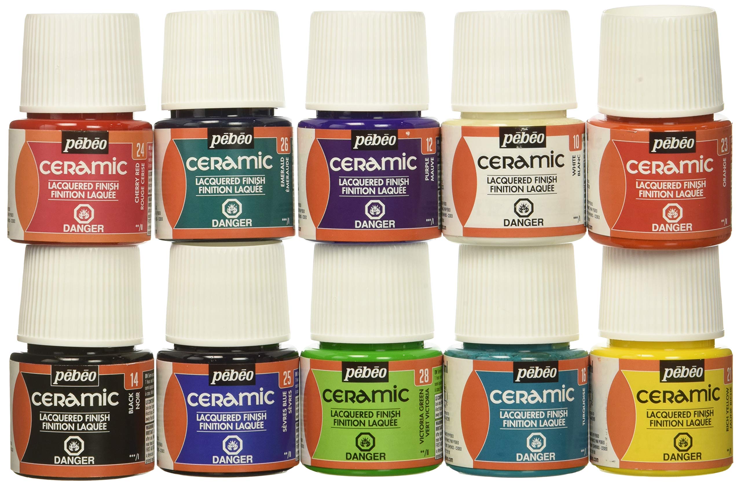 Amazon.com: Ceramic 080000Pebeo, Set of 10 Assorted Enamel Effect ...