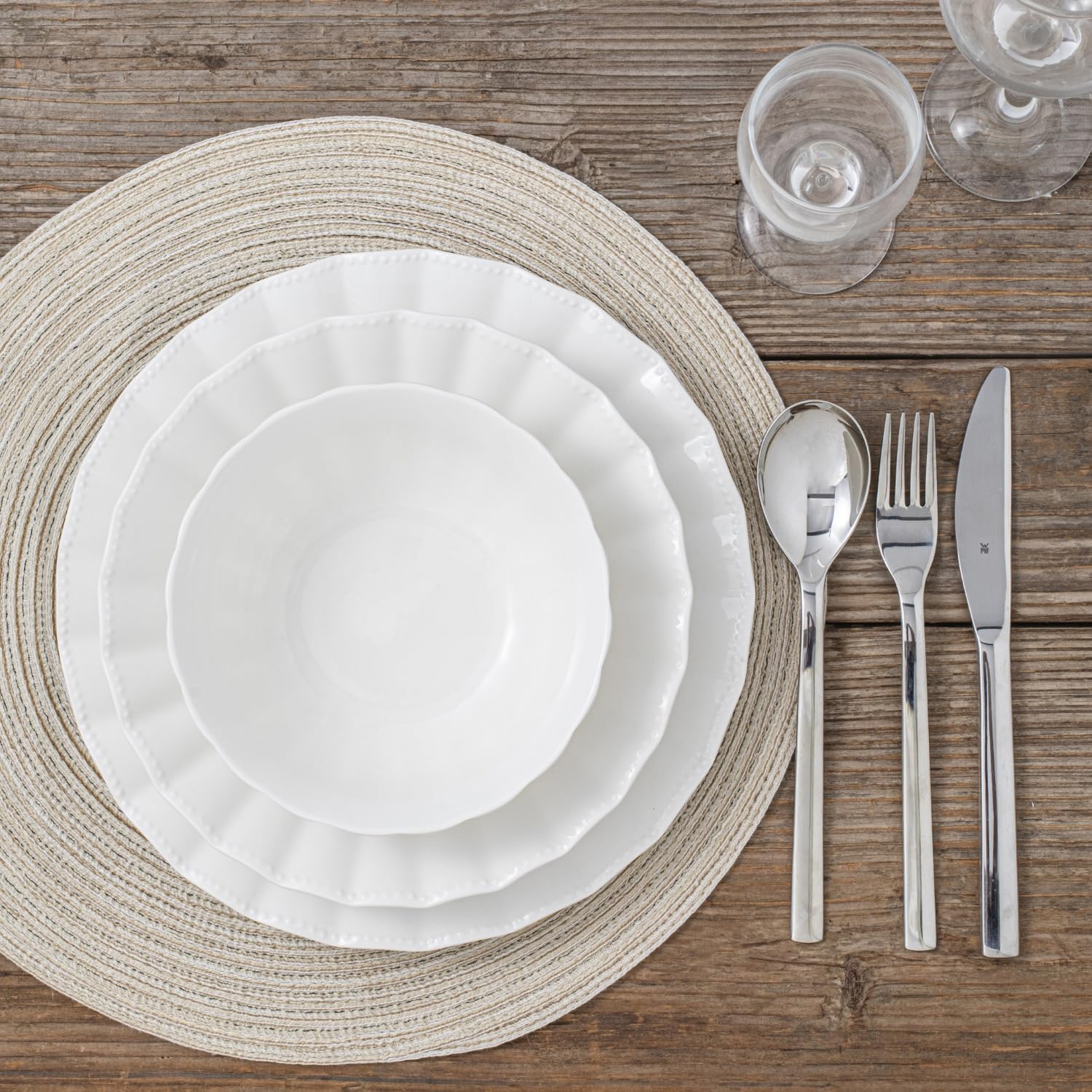 HOMBENE Plates and Bowls Sets, 26 Piece w/Rectangula Dinnerware Sets ...