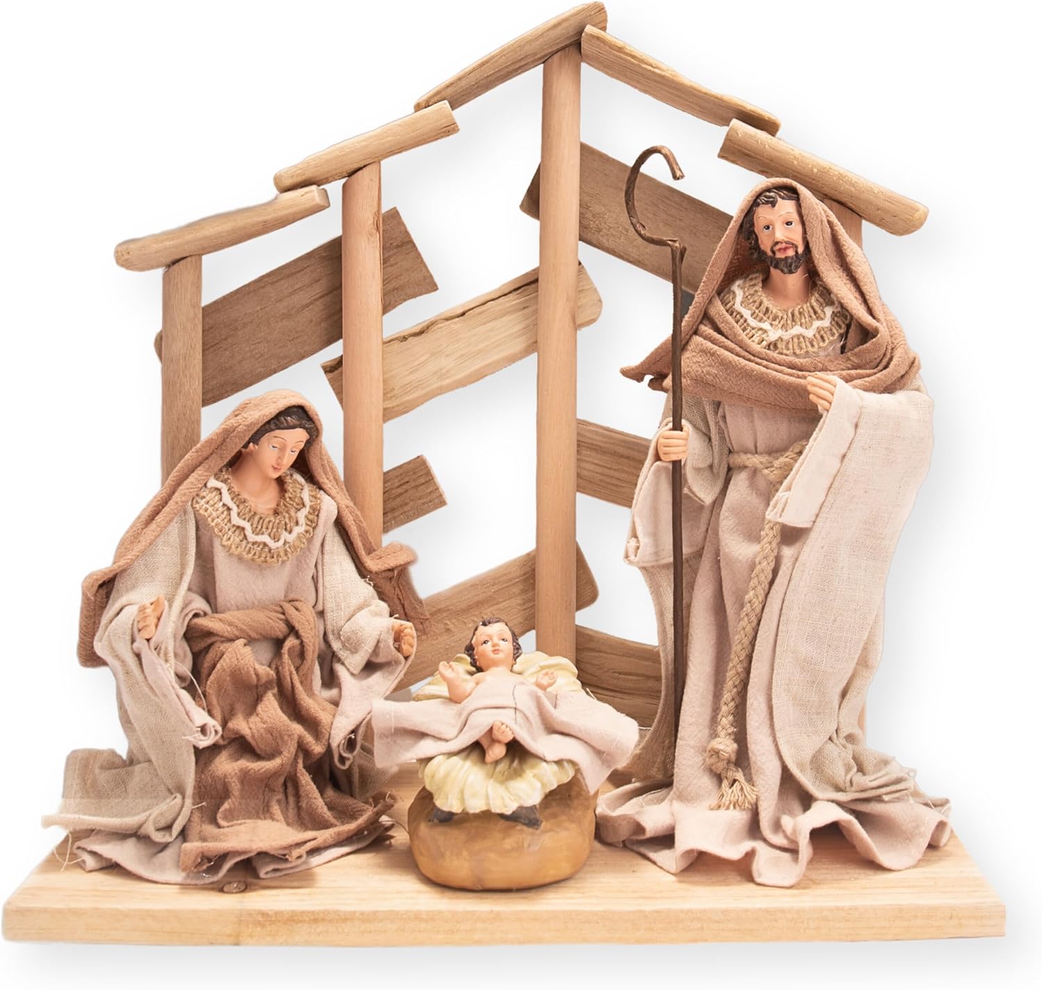 Amazon.com: Nazareth Store Pine Wood Nativity Scene 12" Handcrafted ...