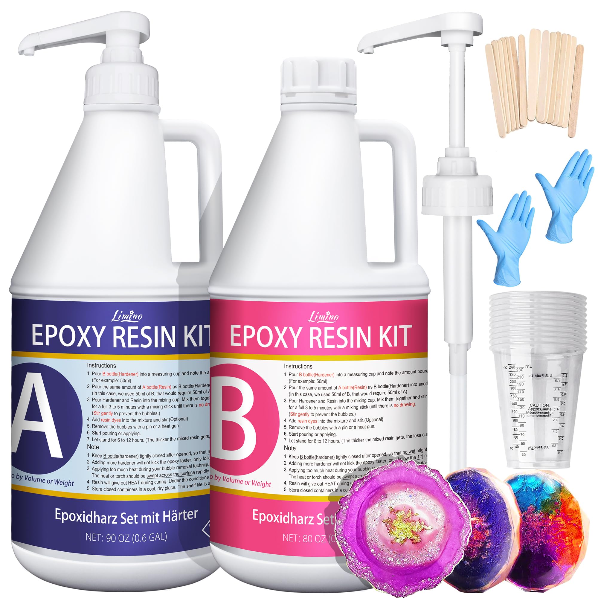 Amazon.com: Epoxy Resin 1.2 Gallon - Crystal Clear Epoxy Resin Kit with ...