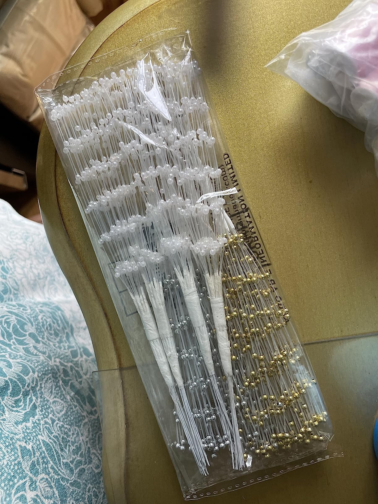 Amazon.com: SNAIL GARDEN 60 Pieces String Pearl Sticks, 3 Colors Beaded ...