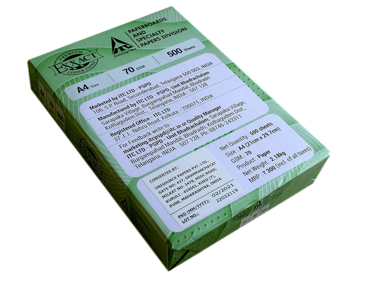 ITC Copier Paper - A4, 500 Sheets, 70 Gsm (1 Ream / 500 Sheets ...