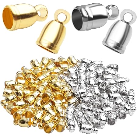 Amazon.com: Aylifu 50pcs Brass Tassel Caps Cord End Caps,Leather Ends ...
