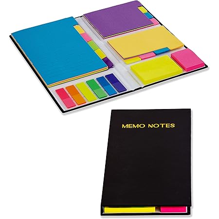 Amazon.com : Sticky Notes Variety Set in a Padded Memo Book, 410 Pieces ...