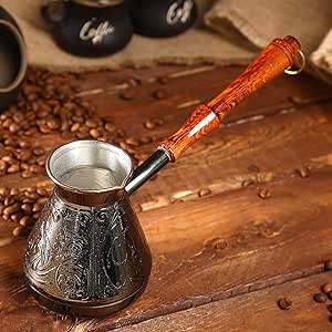 Amazon.com | AEVVV Copper Turka Coffee Maker 14 oz - Turkish Cezve ...