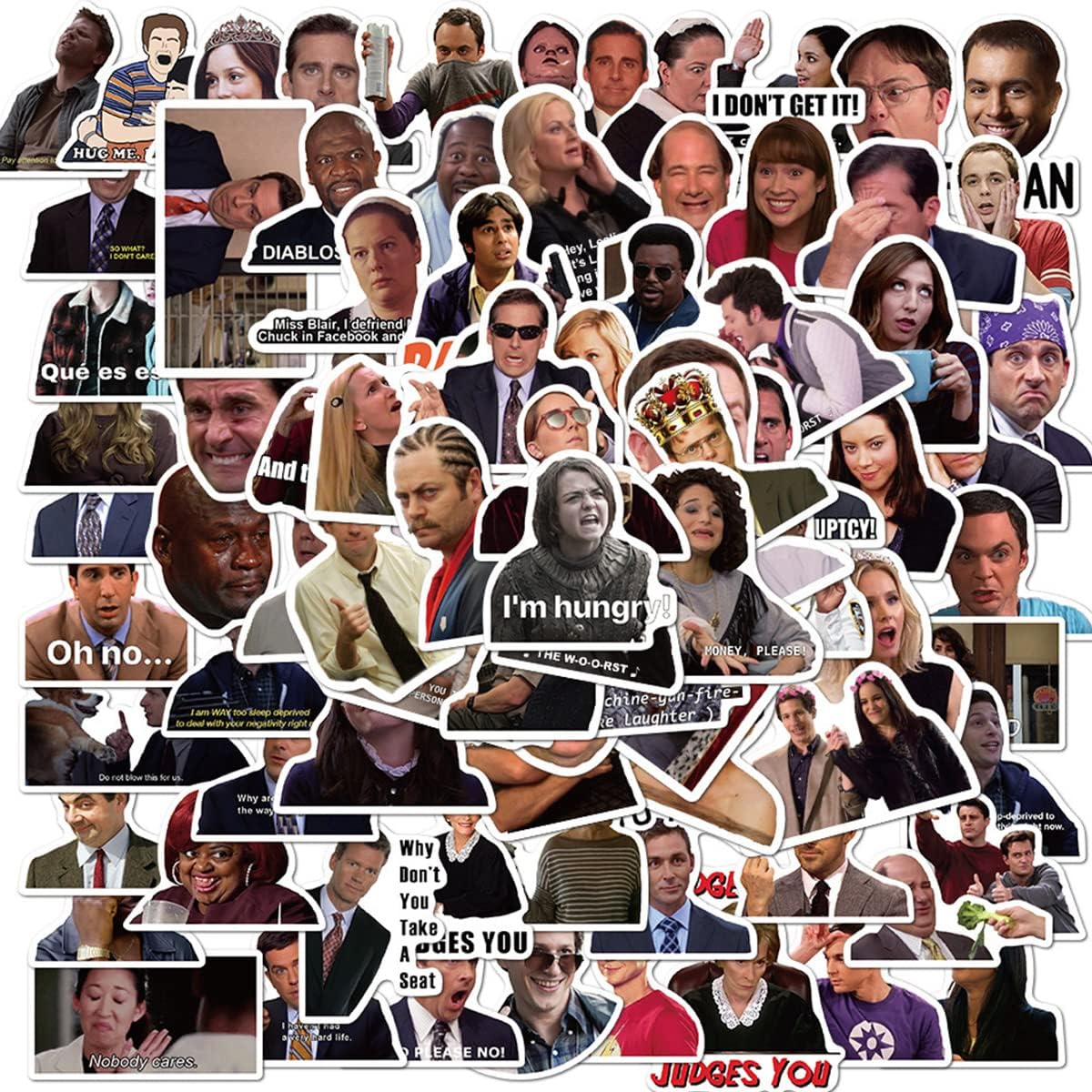 100PCS Funny Meme Stickers-Funny Style Teen Graffiti DIY Stickers Vinyl ...