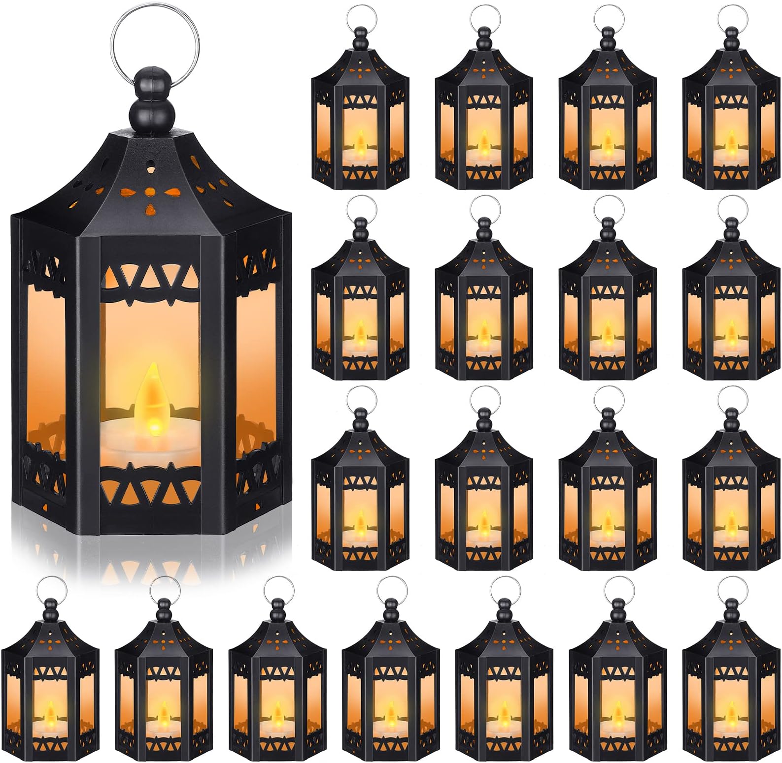Amazon.com: Mini Star Lantern with Flickering LED,Battery Included ...
