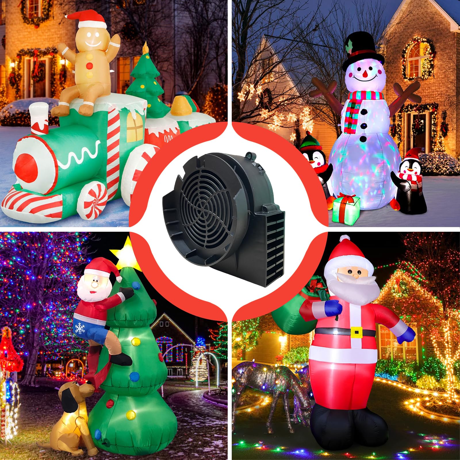 Snapklik.com : Christmas Inflatable Fan Replacement 1A, 15A Adapter For ...