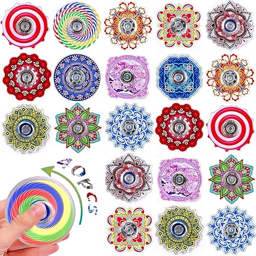 Amazon.com: 40 Pack Bohemian Fidget Spinner Toys Bulk, Mini Fidget ...