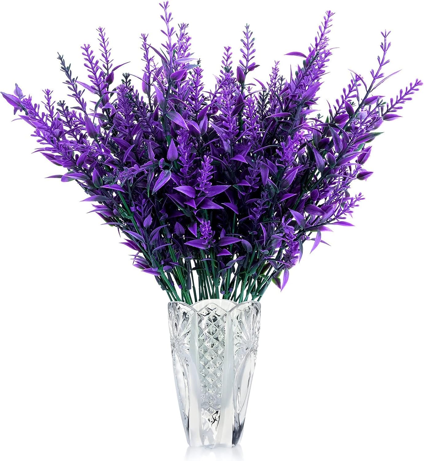 Artificial Lavender - 8 Pcs, Purple Artificial Flower, Fake Lavender ...