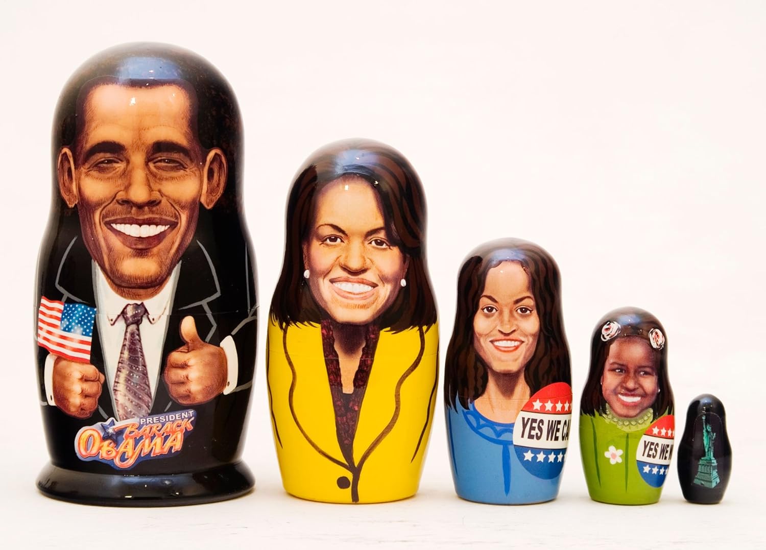 Amazon.com: Golden Cockerel President Obama Family Nesting Doll 5pc./6 ...