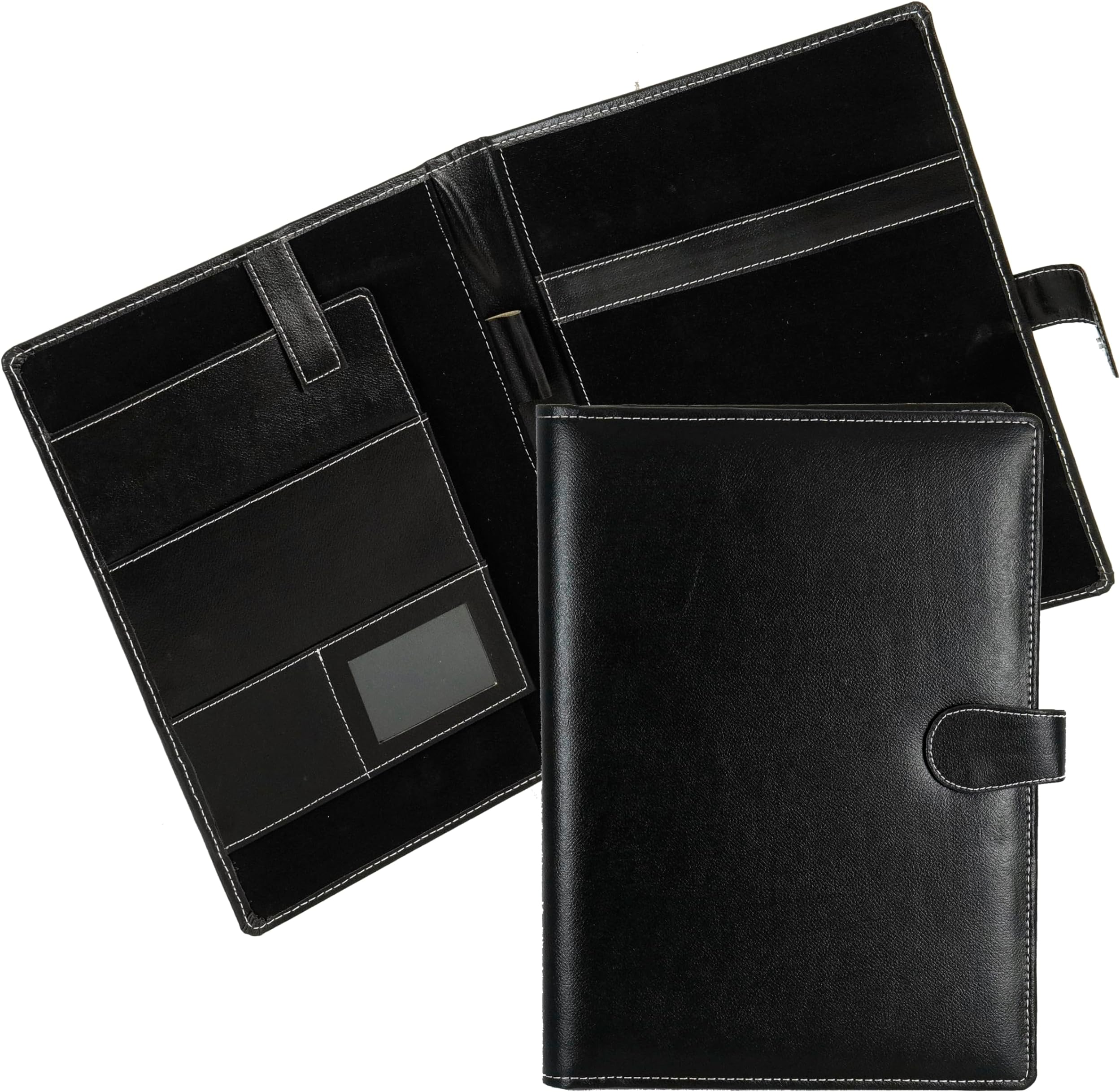 Oddpod™ A4 Magnetic Padfolio Folder/PU Leather Vegan Portfolio with ...