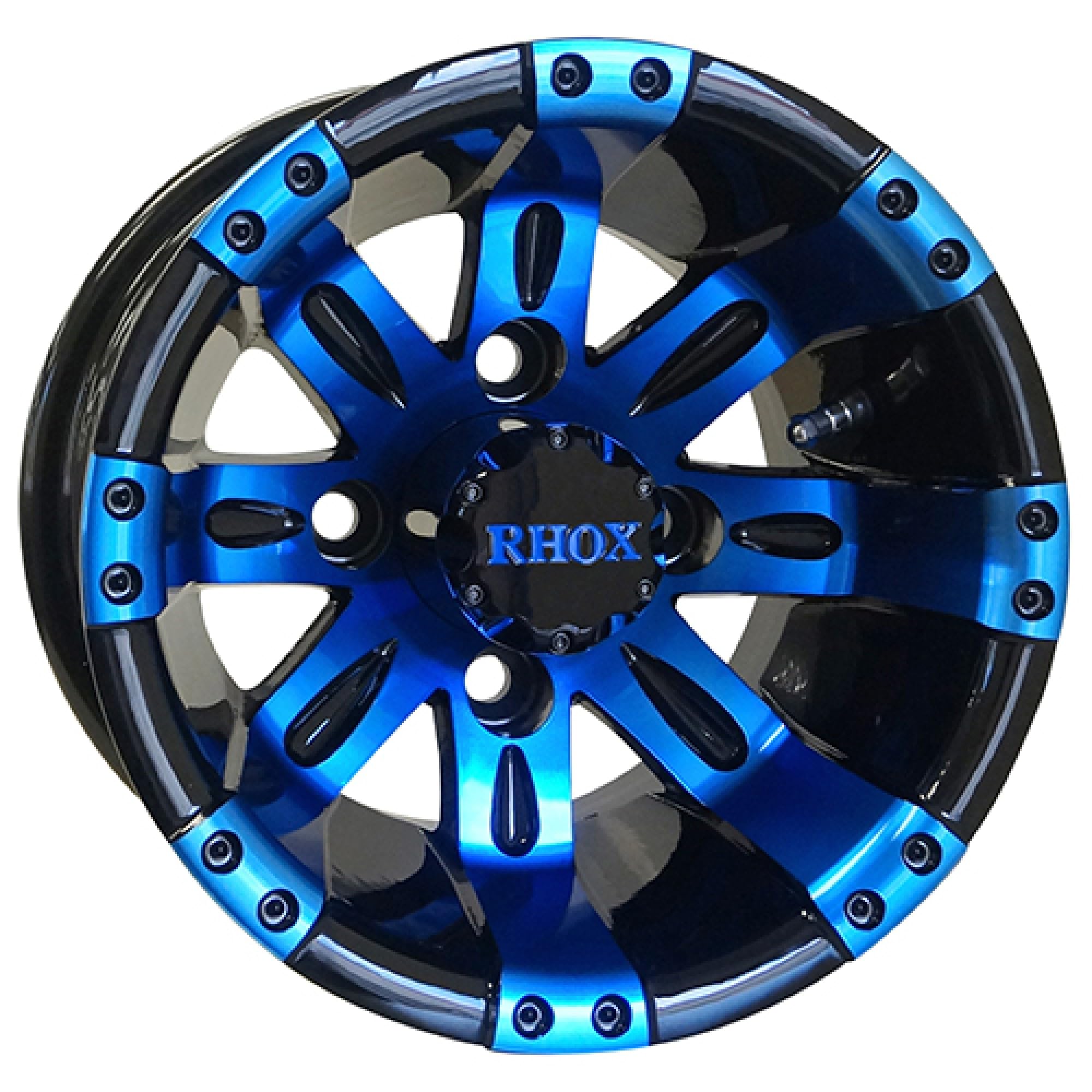 Amazon.com: Red Hawk TIR-RX160-BBL Wheel Black w/Blue w/Center Cap ...