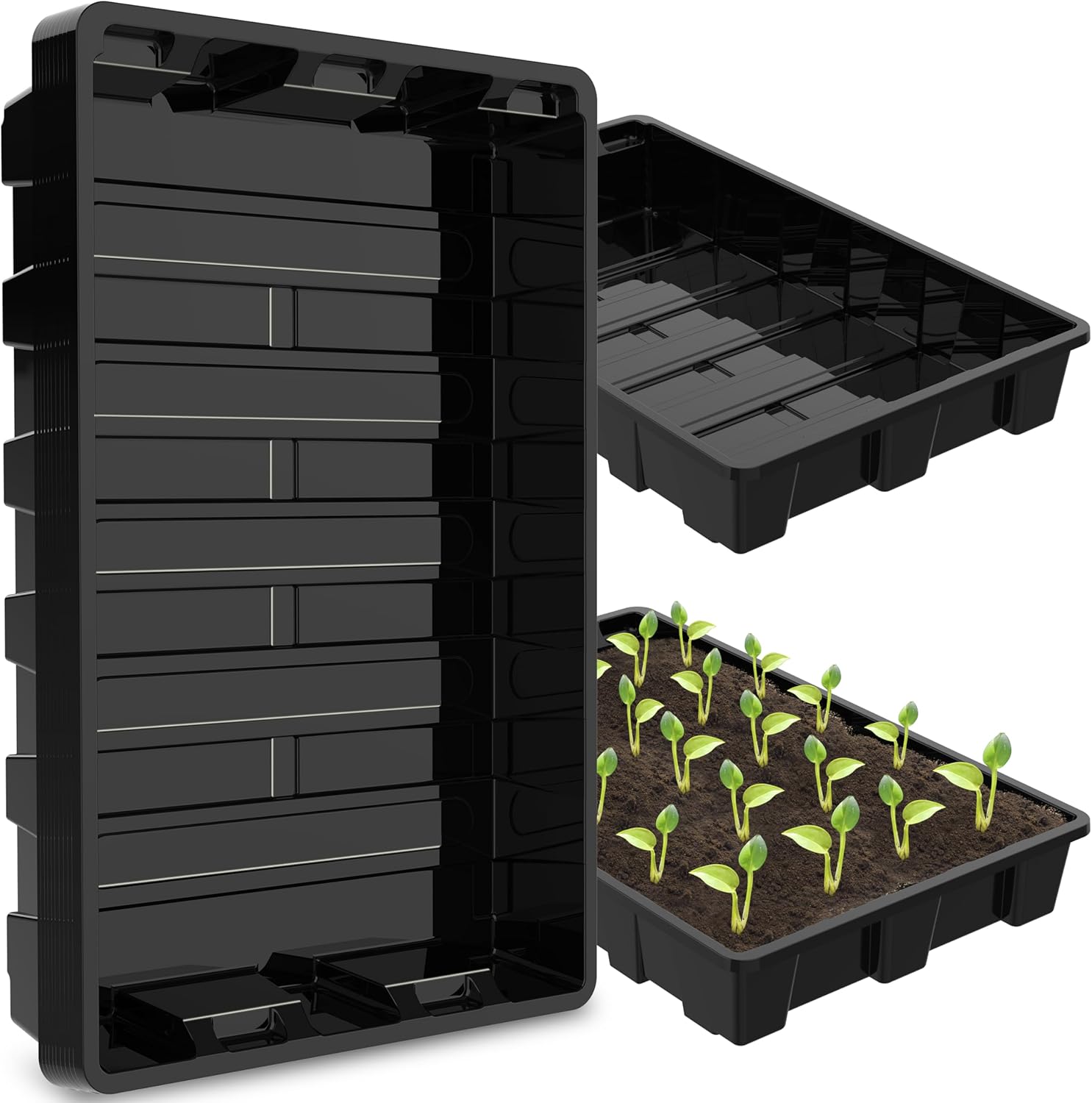 Amazon.com : Gardzen Seed Starter Tray, 10-Pack Seed Starting Trays ...