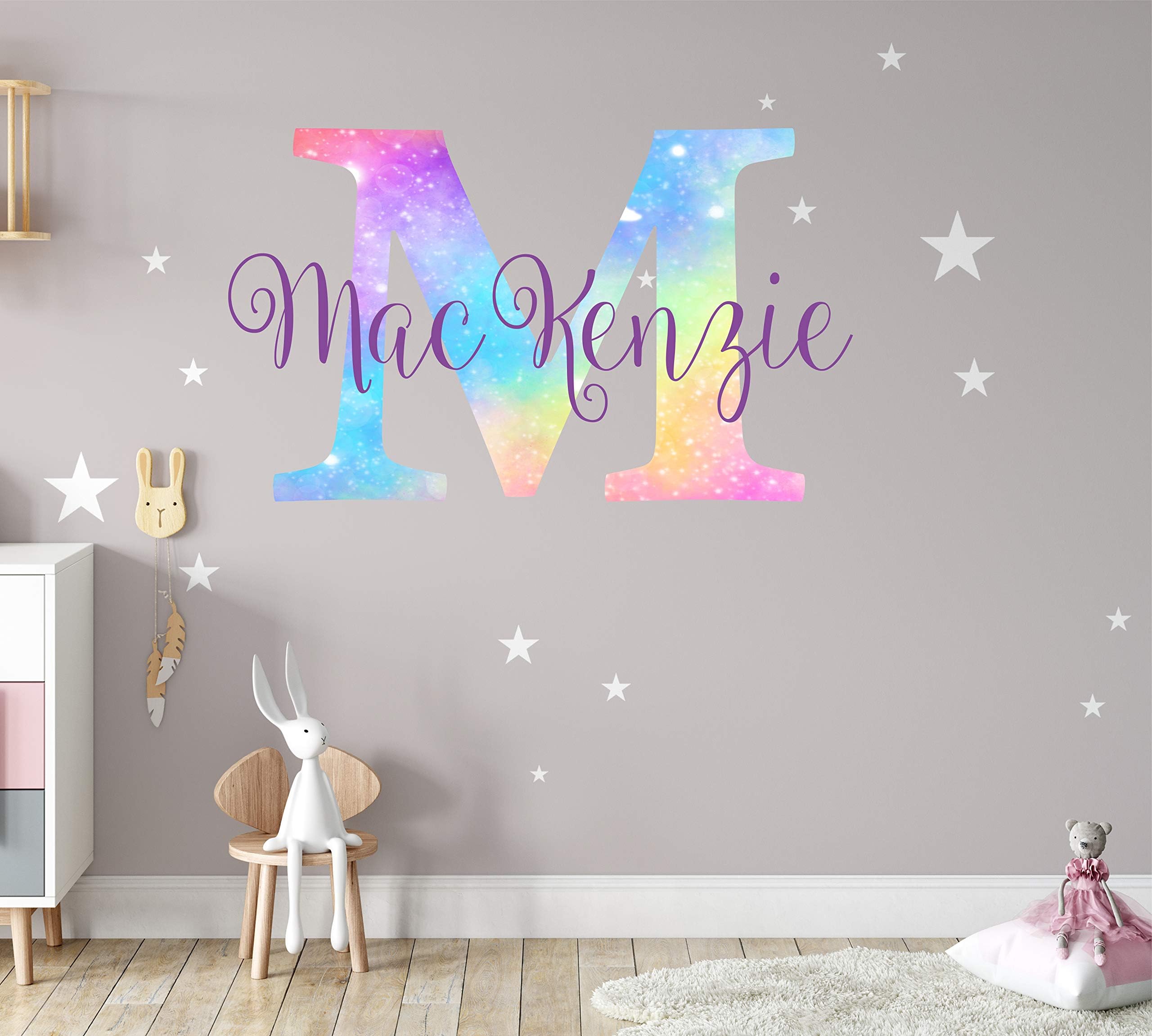 Amazon.com: waldo Colorful Magic Fairy Custom Name Wall Decal - Girls ...