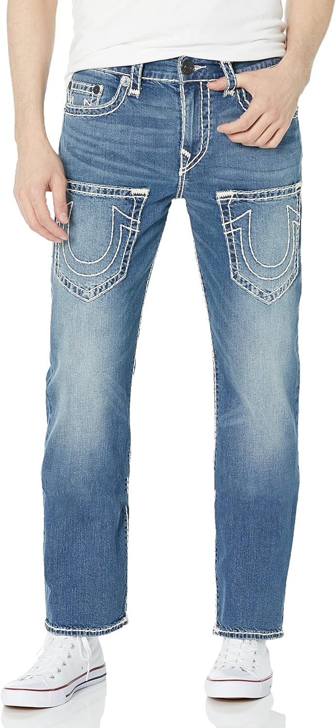 True Religion Men's 7 Pkt Ricky Super T Flp, Mountain Laurel Medium ...